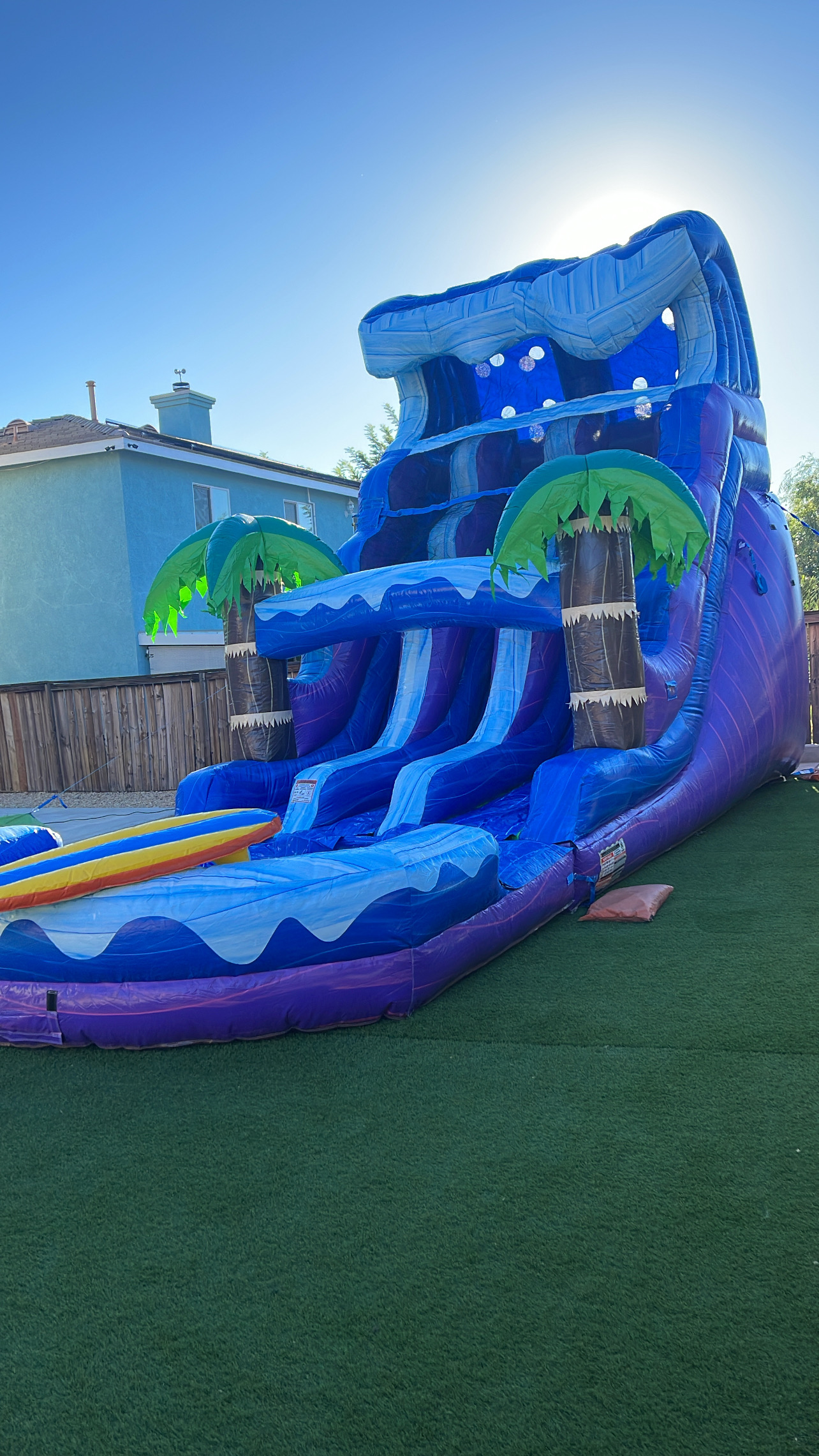 19 Ft Dual Lane Palm Beach Water Slide - Hire in California | Infinity ...