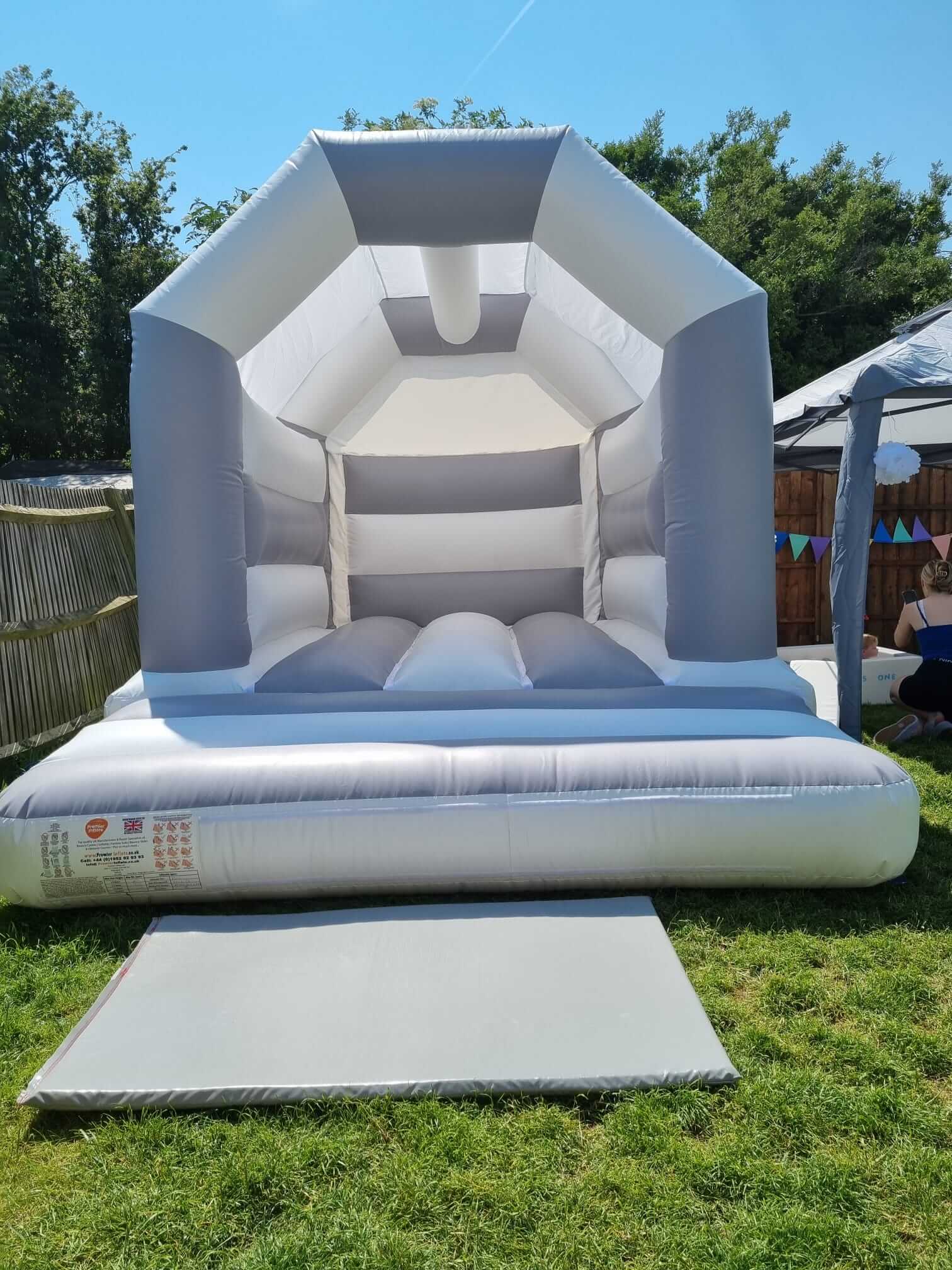 Grey & White Bouncy Castle - Hire in Harlow | Jolly jump and play