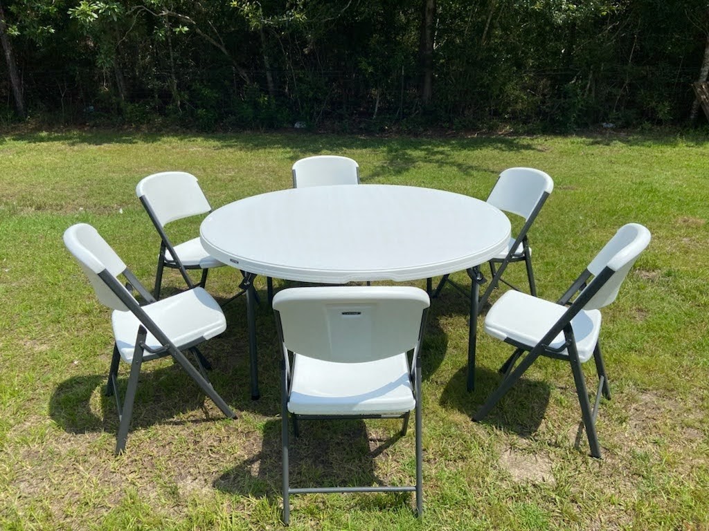 Lifetime 5 Ft Round Tables - Hire in Mississippi | Jump4LessMS