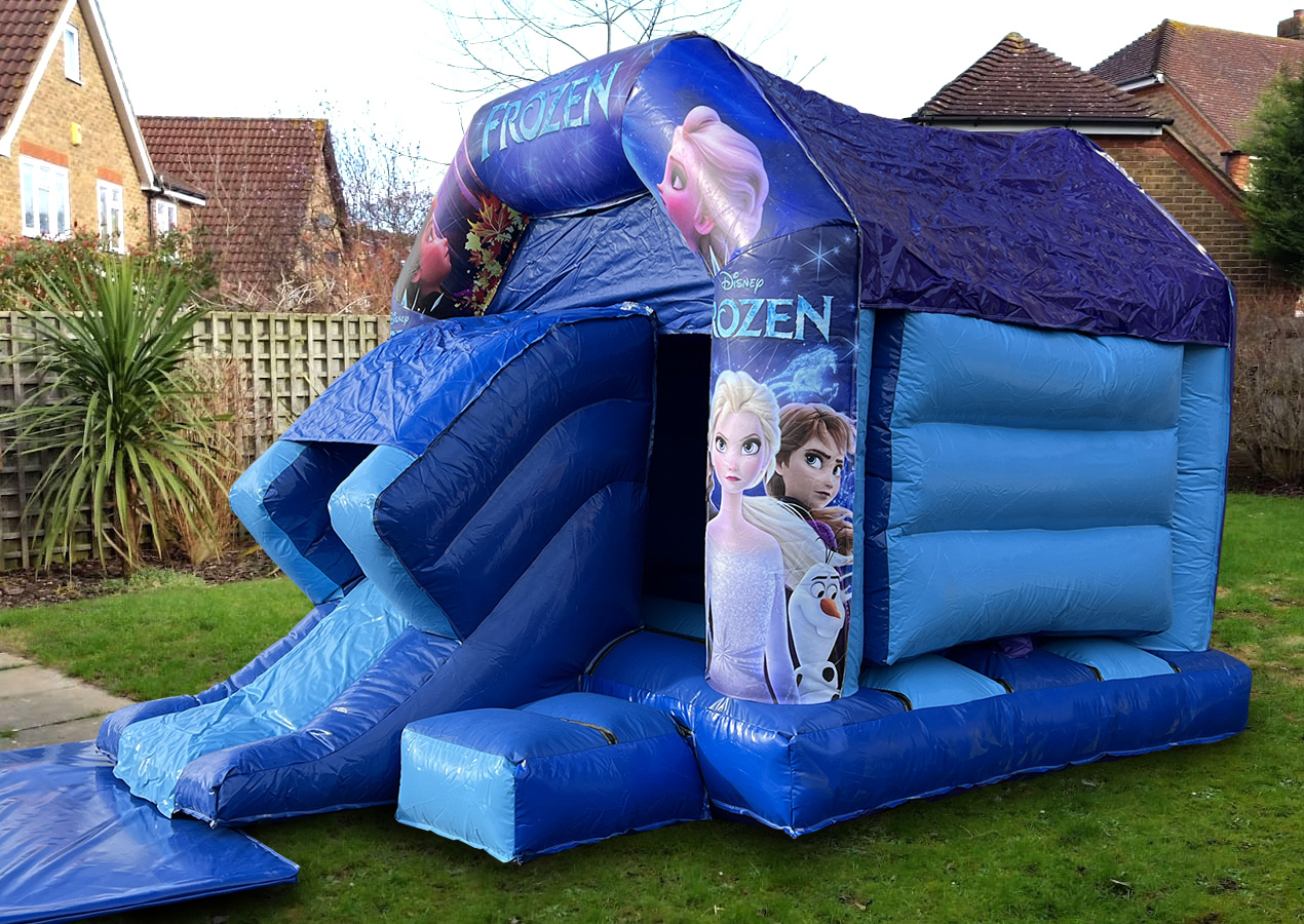 Frozen Slide Combo Bouncy Castle Hire St Helens | Bounce & Slide
