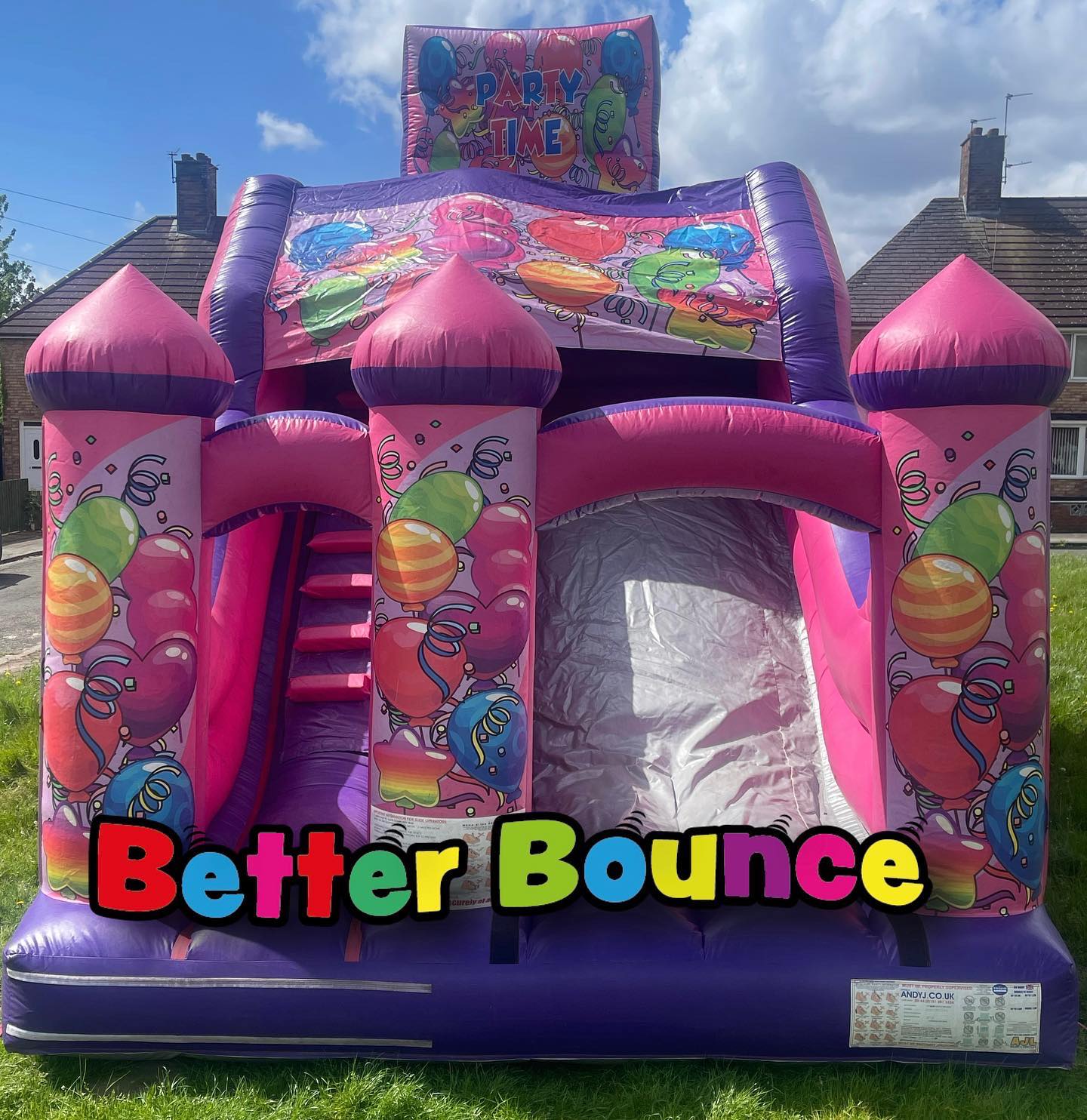 15FT X 20FT PINK MEGA SLIDE - Mega slide Hire Liverpool
