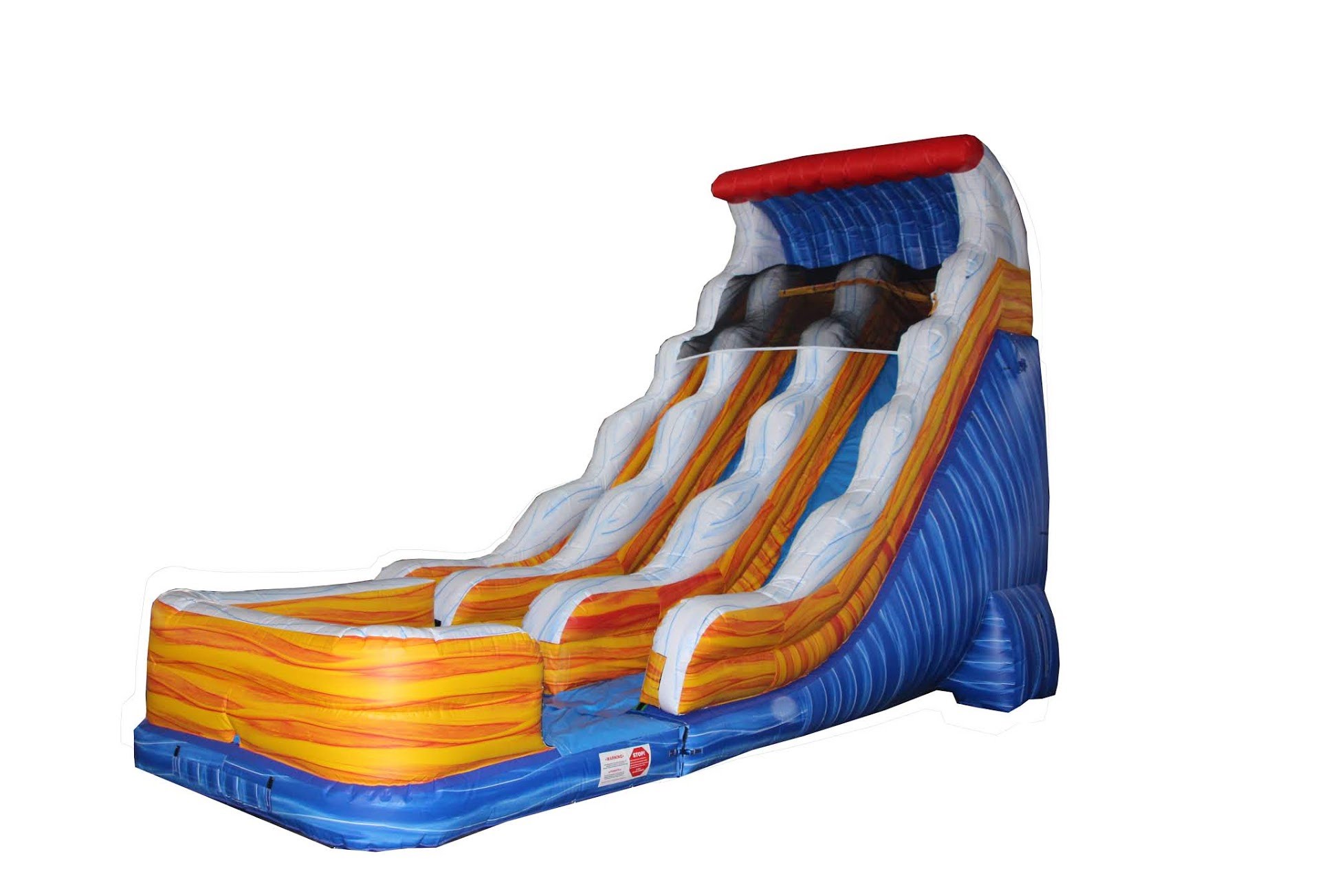 22' double lane lighting water slide for rent Sacramento Party Rentals