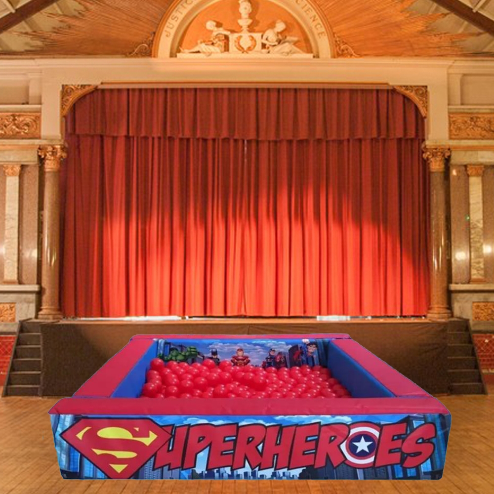 5ft X 5ft Superhero Foam Ball Pool - Bouncy Castles Soft Play and ...