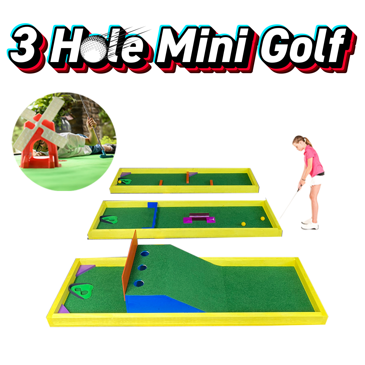 Crazy LED Mini Golf course hire Adelaide