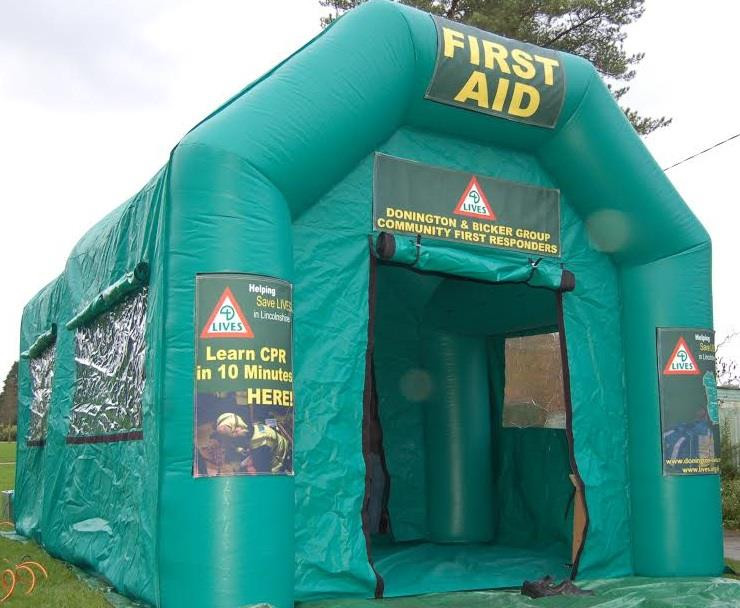 BB-056 - 13x16x12ft - Inflatable Tent - (Green First Aid Station ...