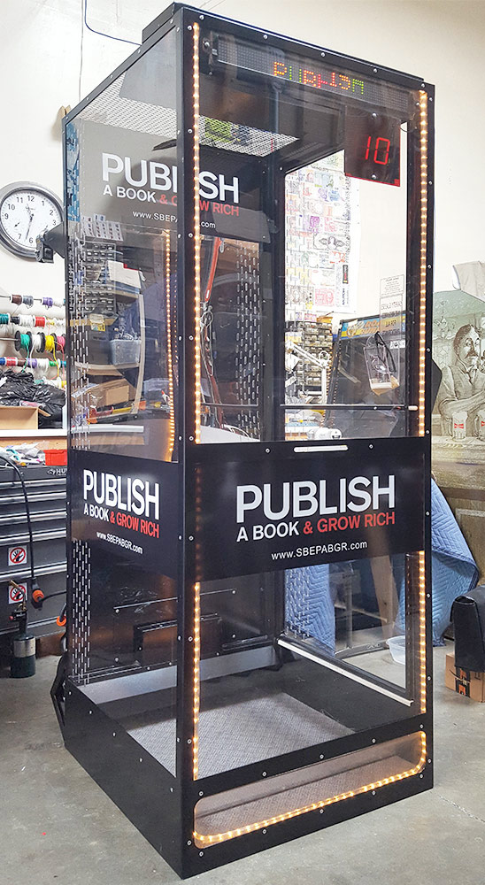 Branded Cash Cube Money Grabber Machine Hire