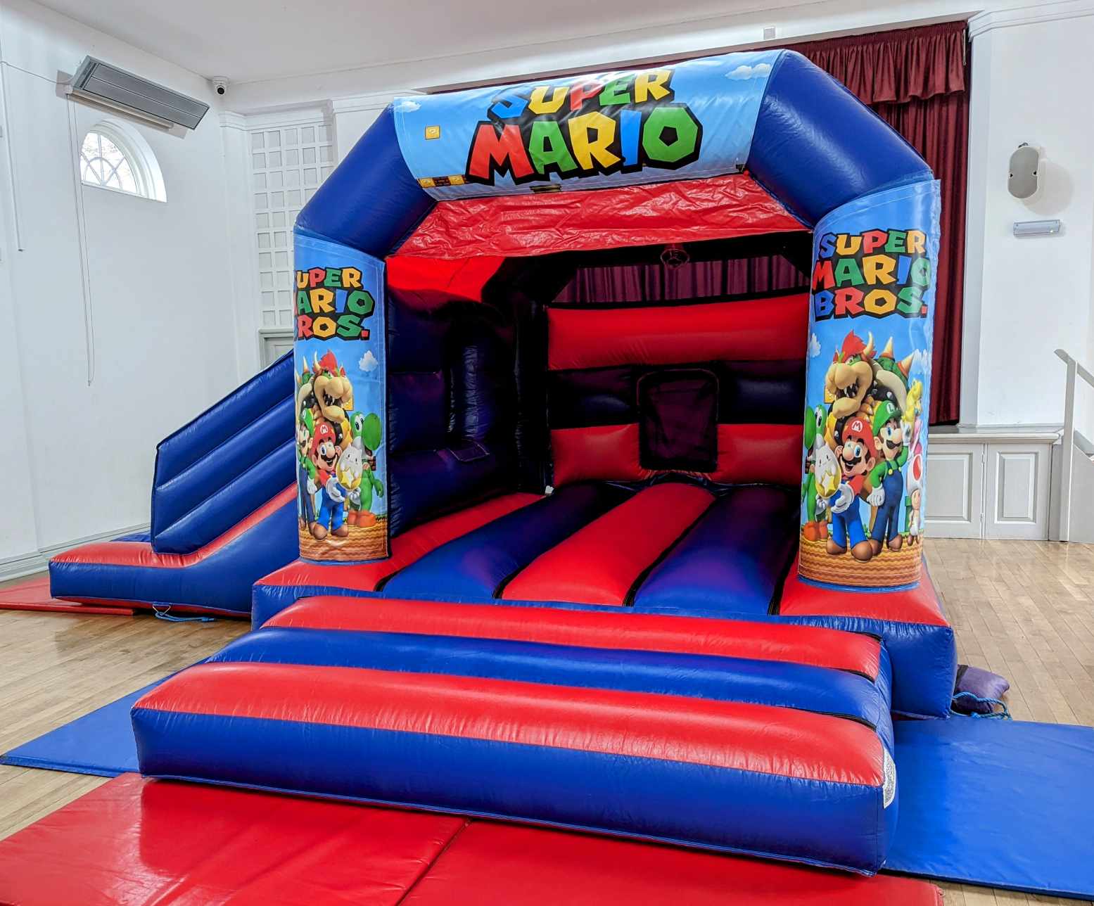 Super Mario Bouncy Castle with Side Slide - Bouncy Castle Hire in ...