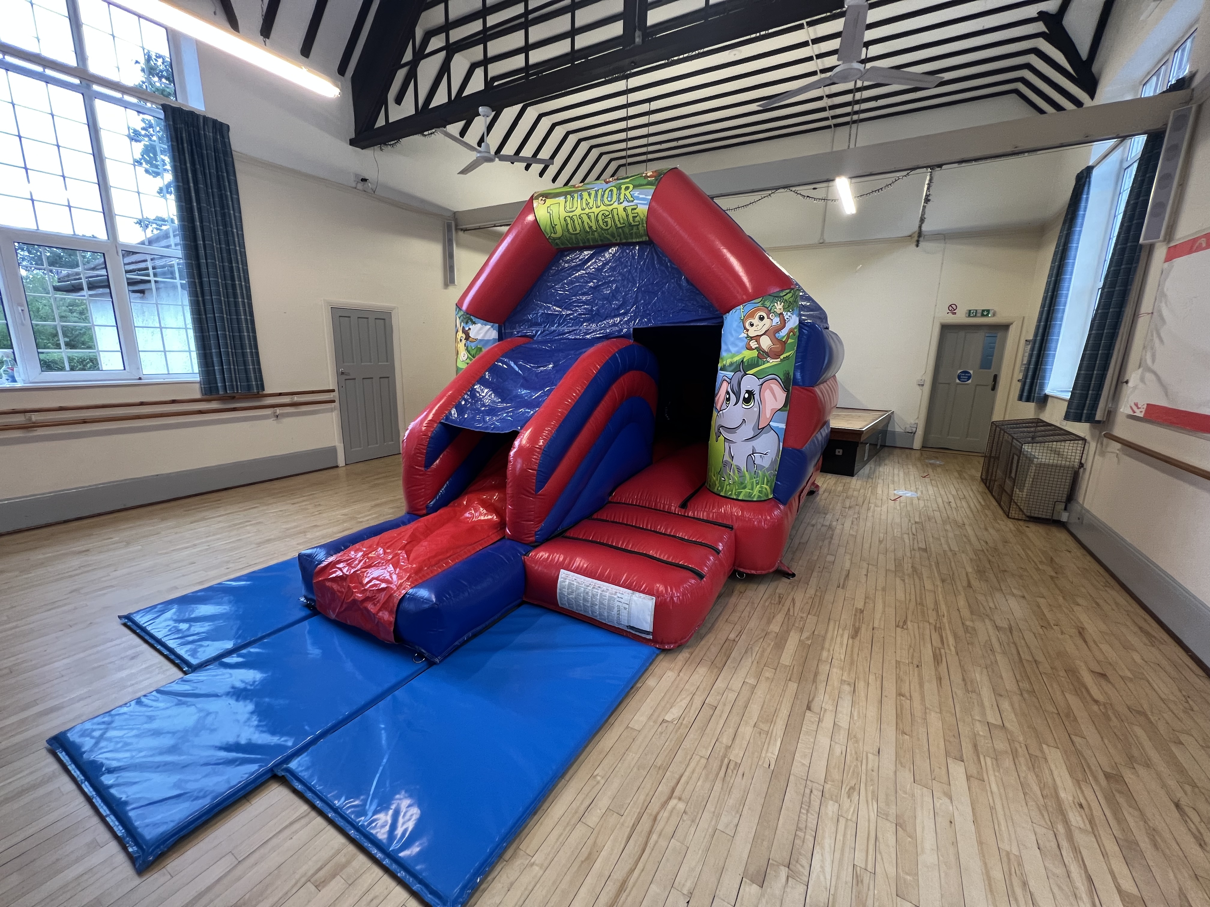 Jungle Bounce N' Slide Soft Play Package - Red / Blue - Bouncy Castle ...