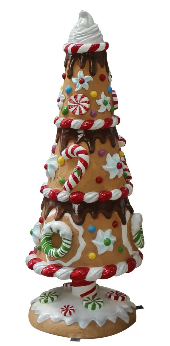 Bounce Back Castles | Gingerbread Tree Prop - 4ft