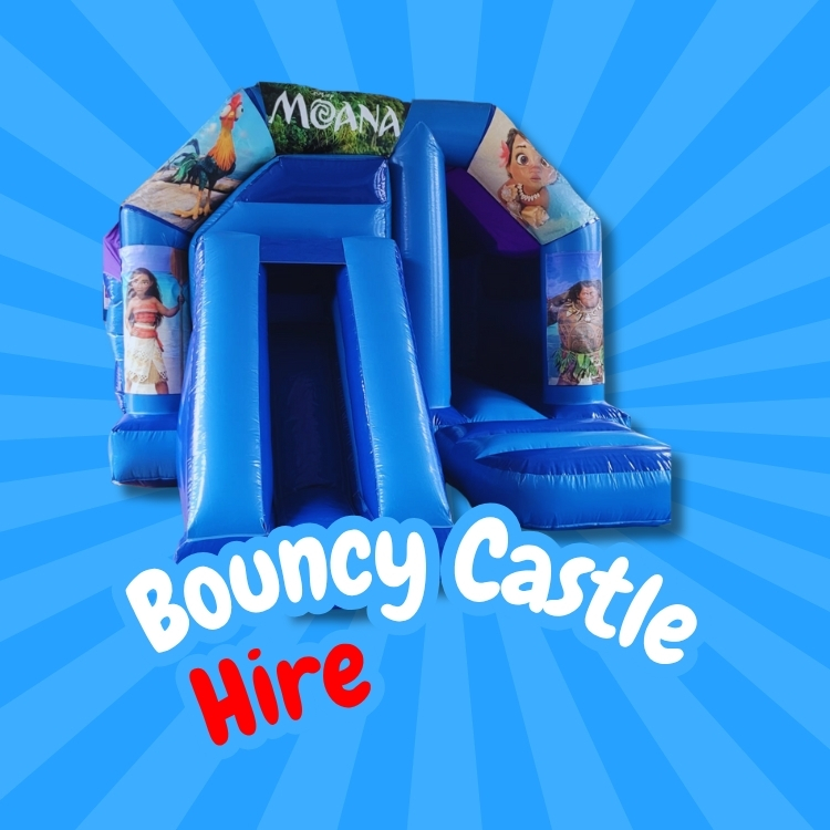 Moana Bouncy Castle with Slide Hire Bristol