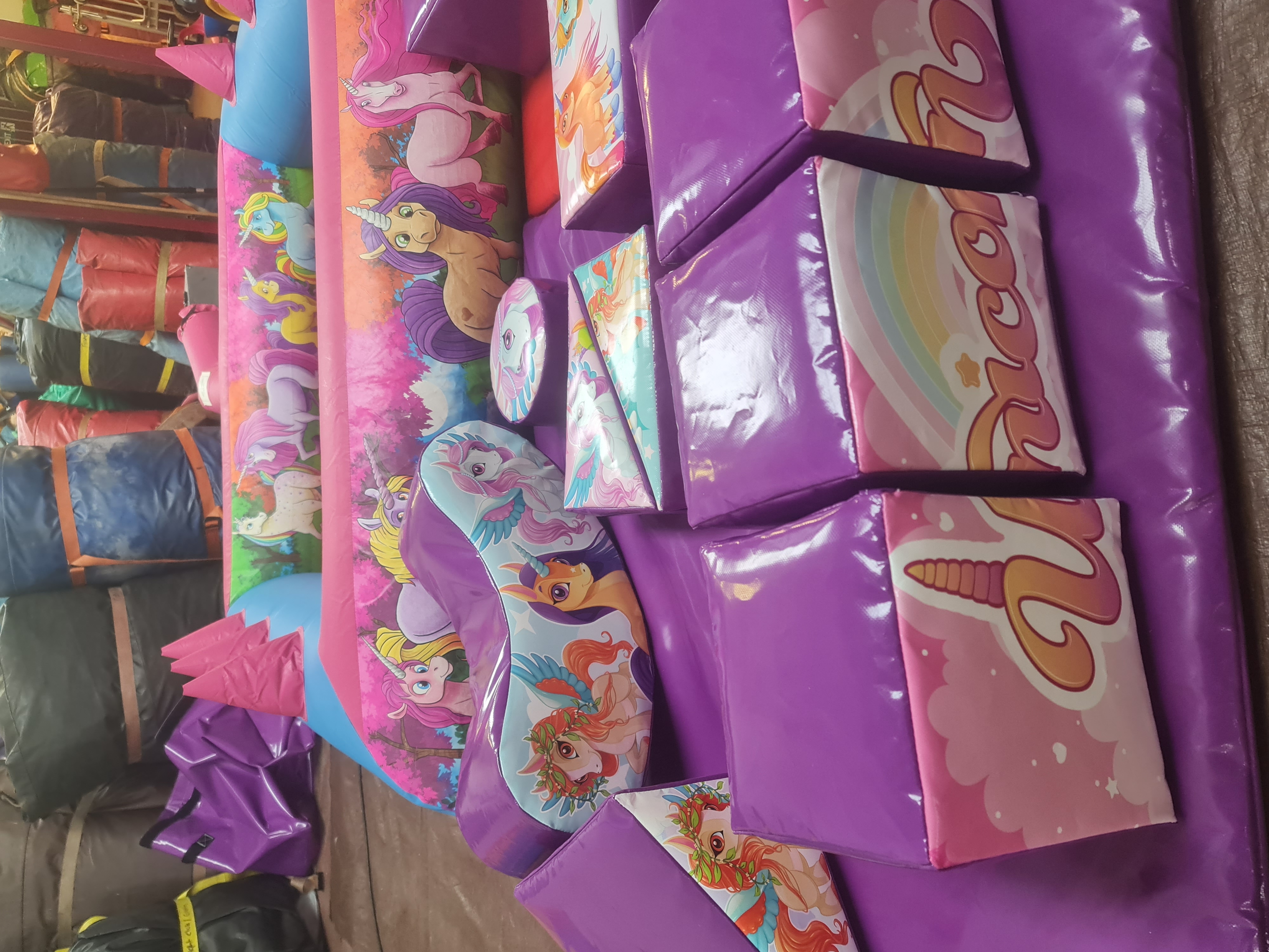 07 x 12 Unicorn Soft Play & Inflatable Ball Pool - Bouncy Castle Hire ...