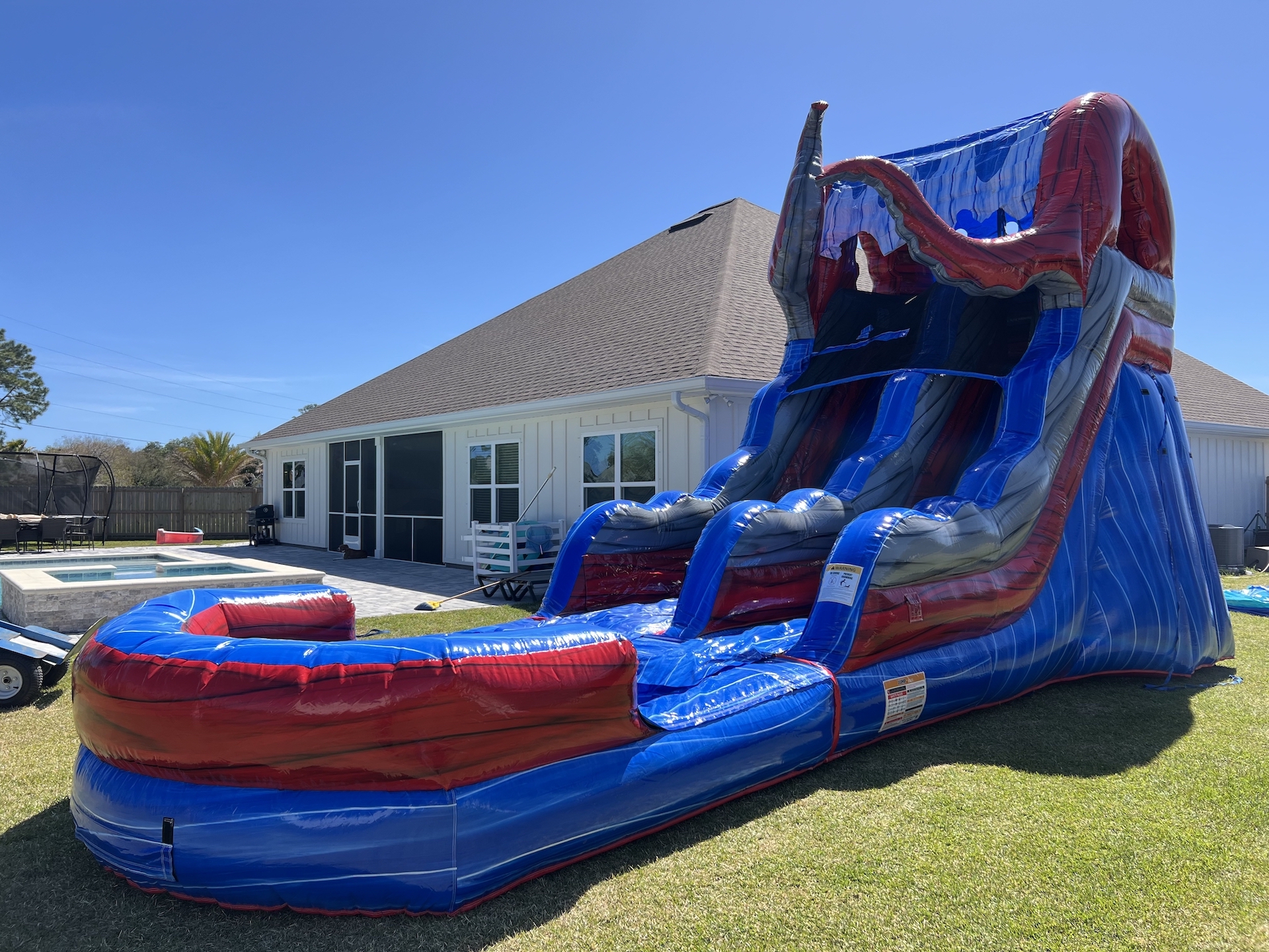 15' Krazy Kraken Single Lane Slide (WET or DRY) - Bounce House Hire in ...