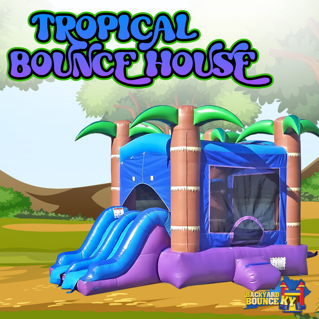 Tropical bounce house combo - Bounce House Rentals & Water Slide ...