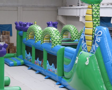 Loch Ness Monster Obstacle Course - Bouncy Castle Hire | Disco Dome ...