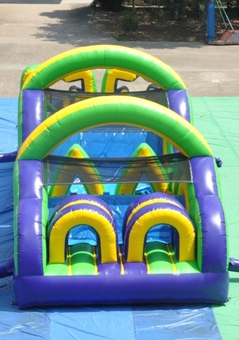 Fun inflatable obstacle course. Bouncy castle Hire Auckland.