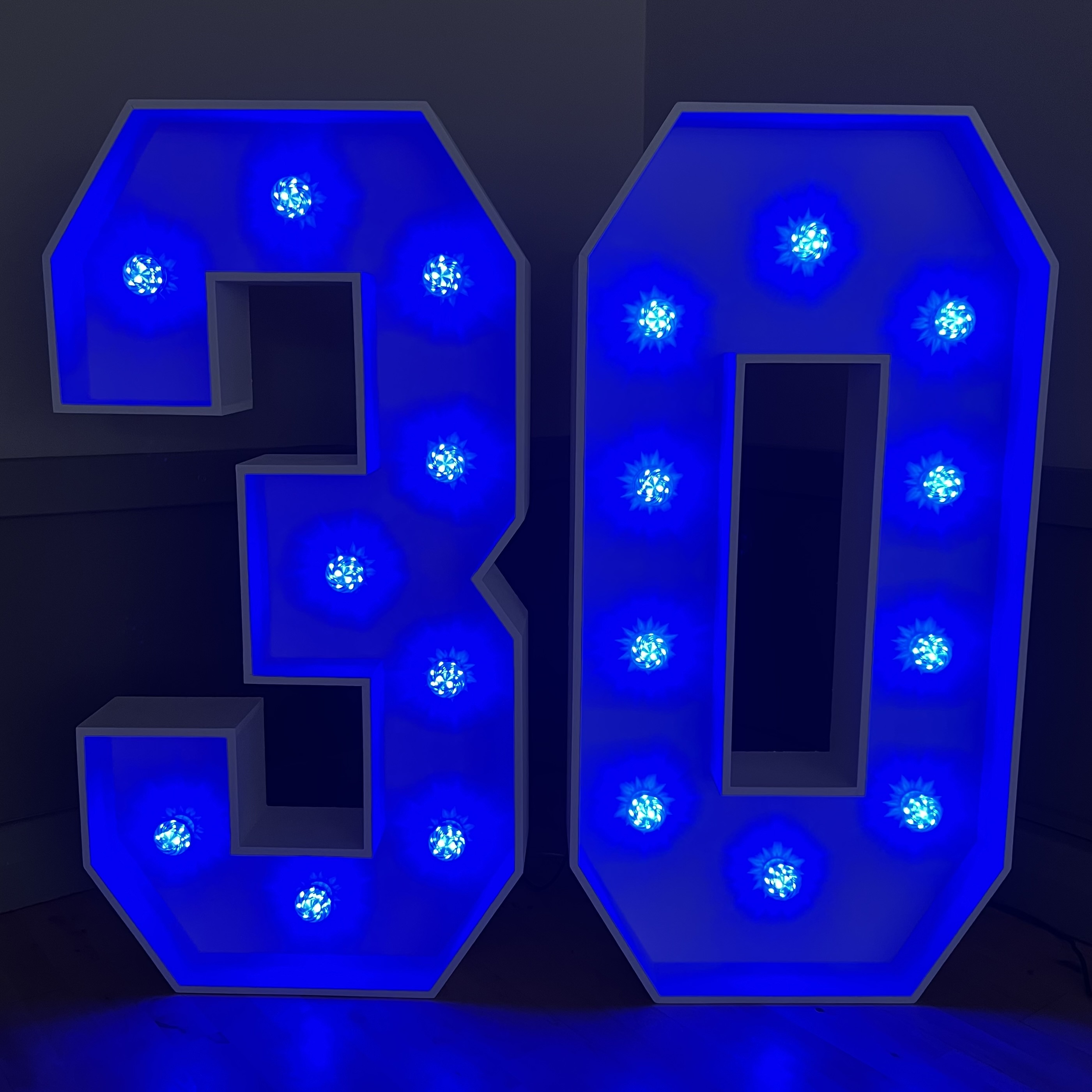 Light-Up LED Numbers 30 - Bouncy Castle Hire in Crowborough, Tunbridge ...