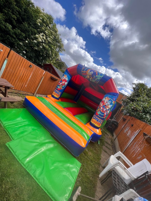 Multi Coloured Sonic Castle - Inflatables Hire in London, greenwich ...