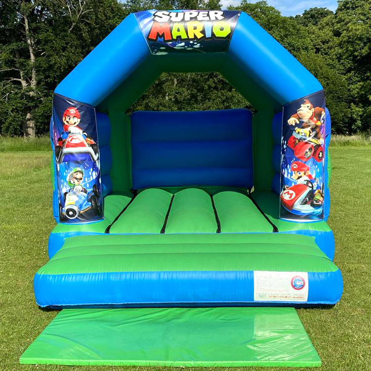 Mario Blue + Green Bouncy Castle - Inflatable, Bouncy Castle ...