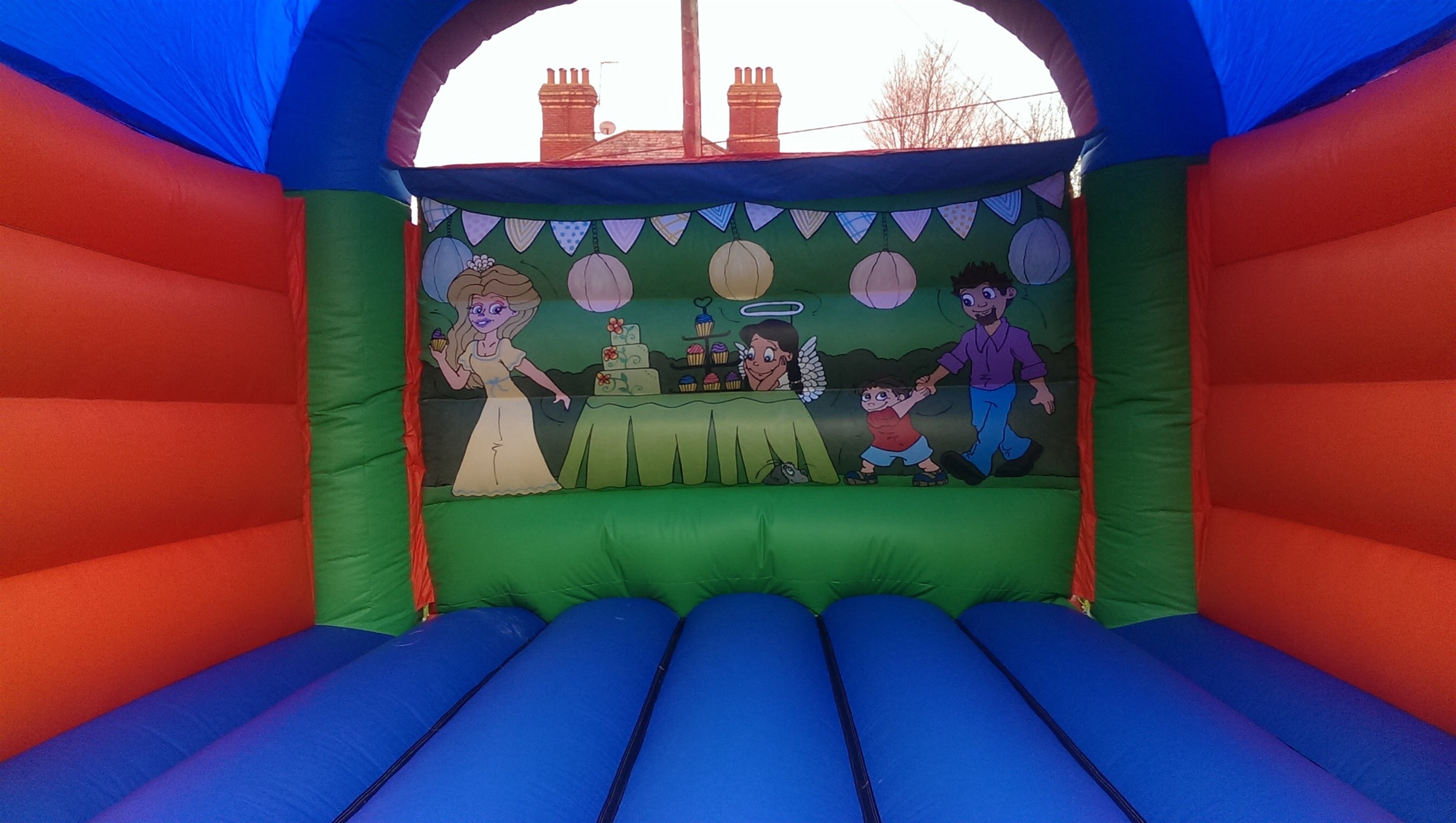 Garden Party Themed Bouncy Castle 15ft x 17ft - Bouncy Castles,Assault ...