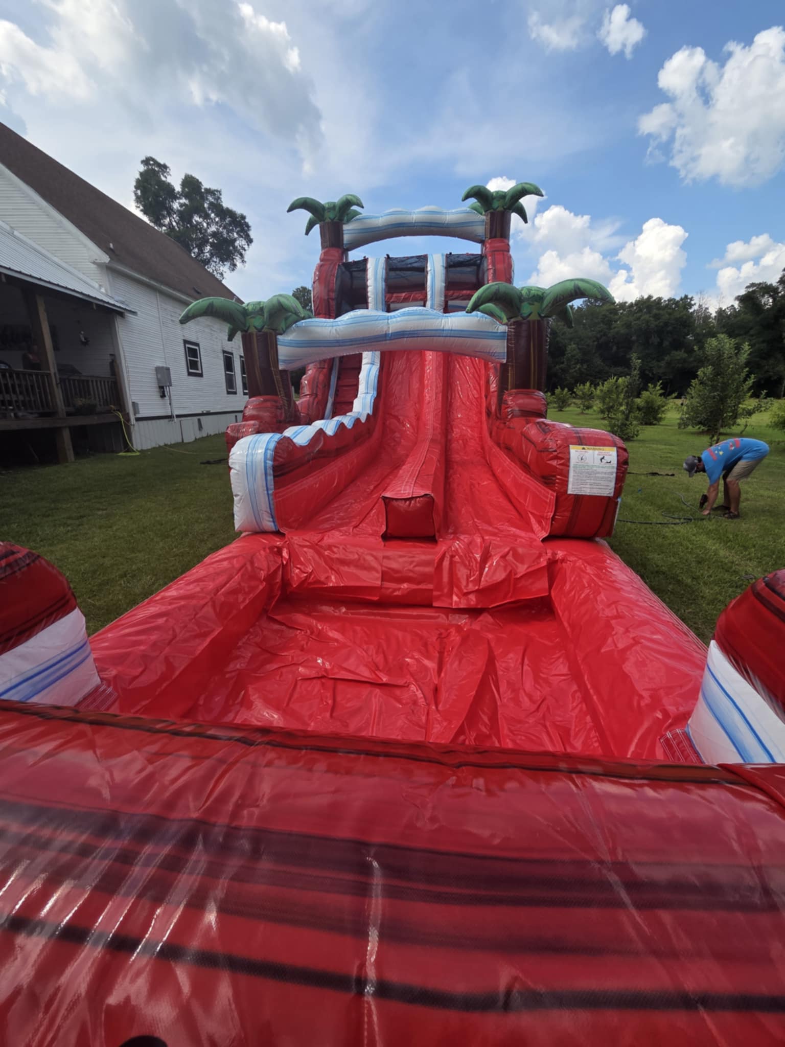 Crimson Bay Dual Lane 19ft Waterslide Rental - Best inflatable rentals