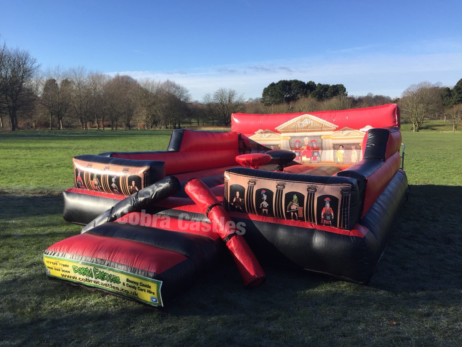 Gladiator Dual Red & Black - Bouncy Castle Hire in Liverpool, Widnes ...