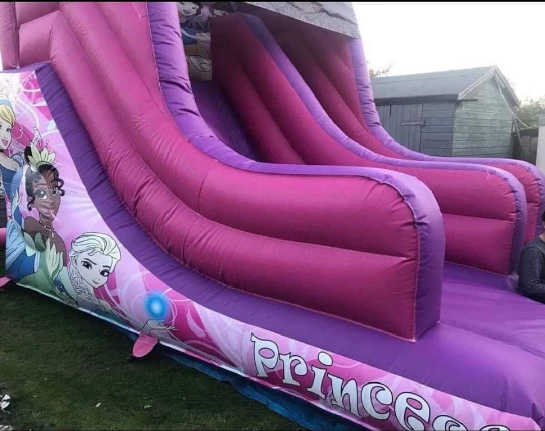 Princess Slide. 13ft 6" W x 16ft D x 12ft H. X 7ft platform. - Bouncy ...