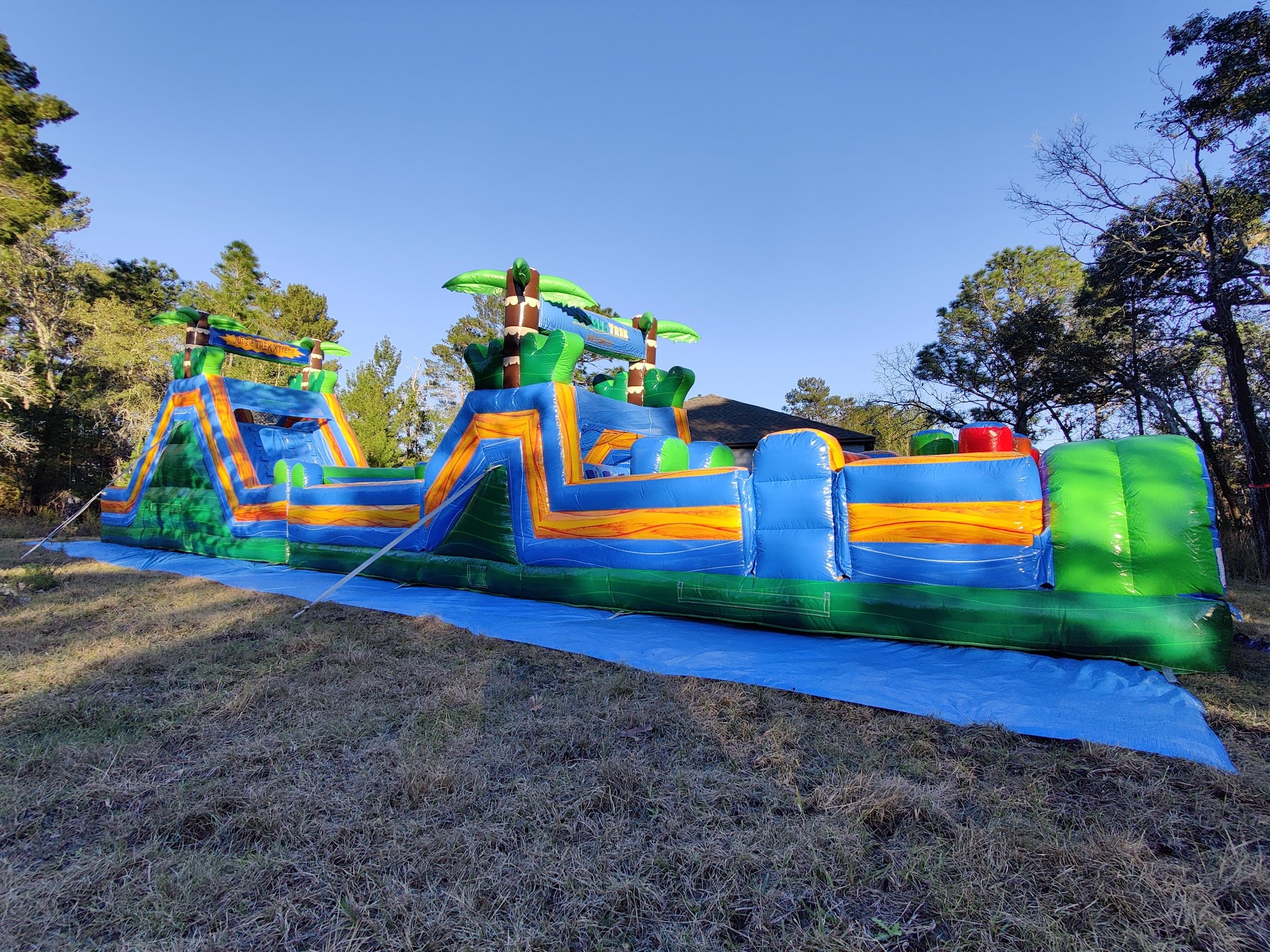 70' Dry Obstacle Course with 18' Slide - Priced for the entire WEEKEND ...