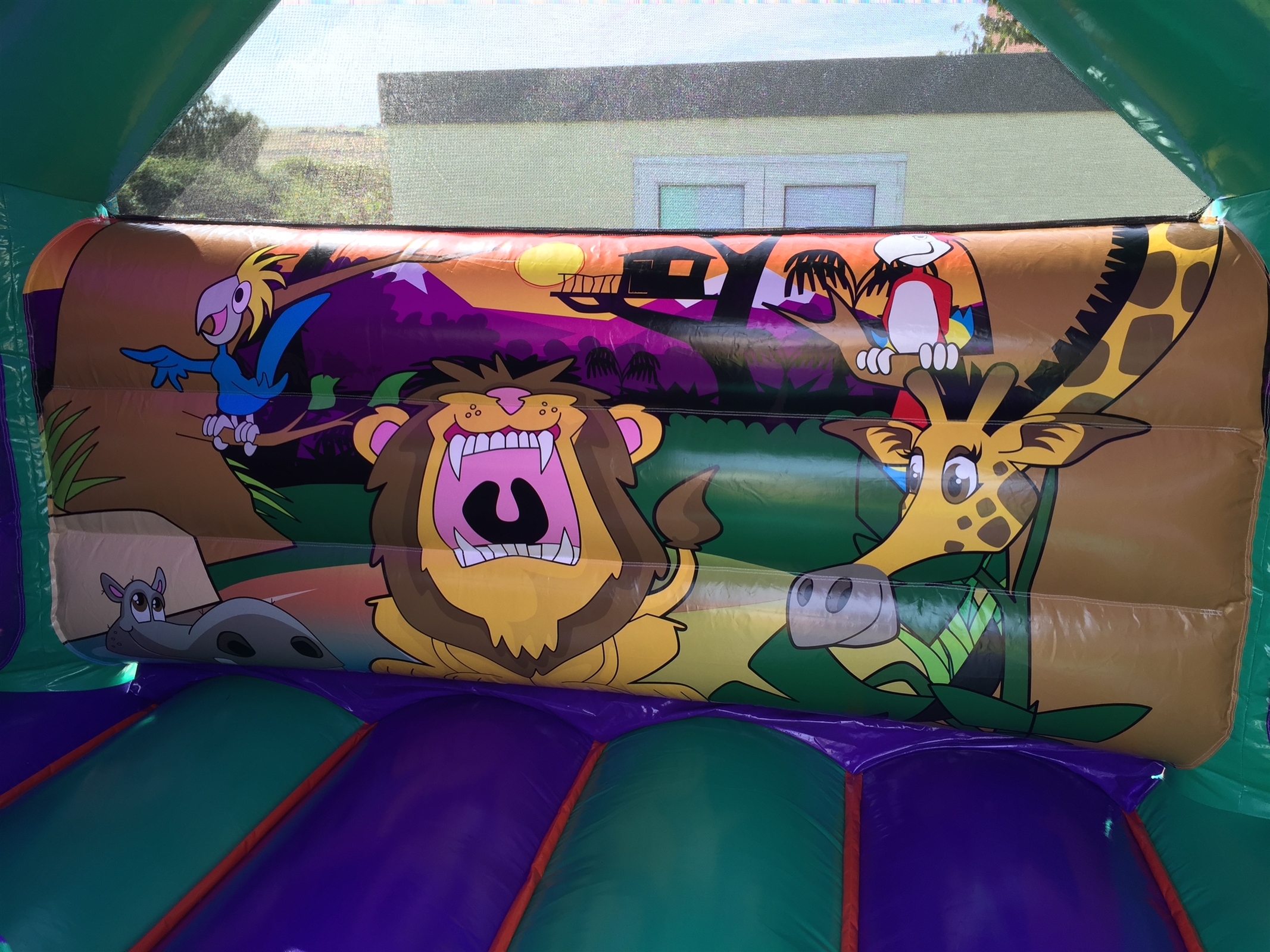 Jungle Bouncy castle with slide hire - South Yorkshire