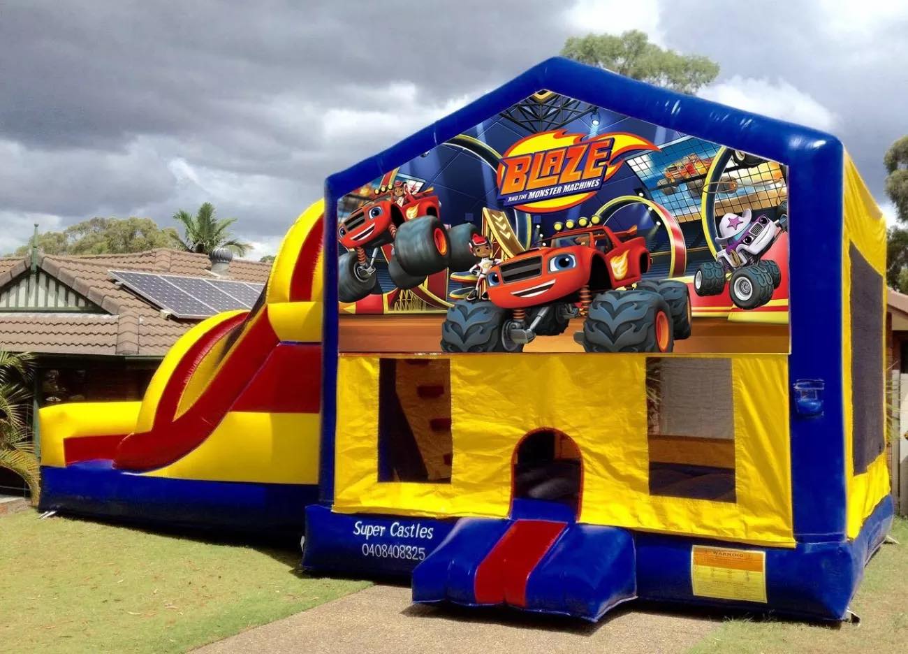 Blaze and the Monster Machines Large Banner Castle - Jumping Castle ...