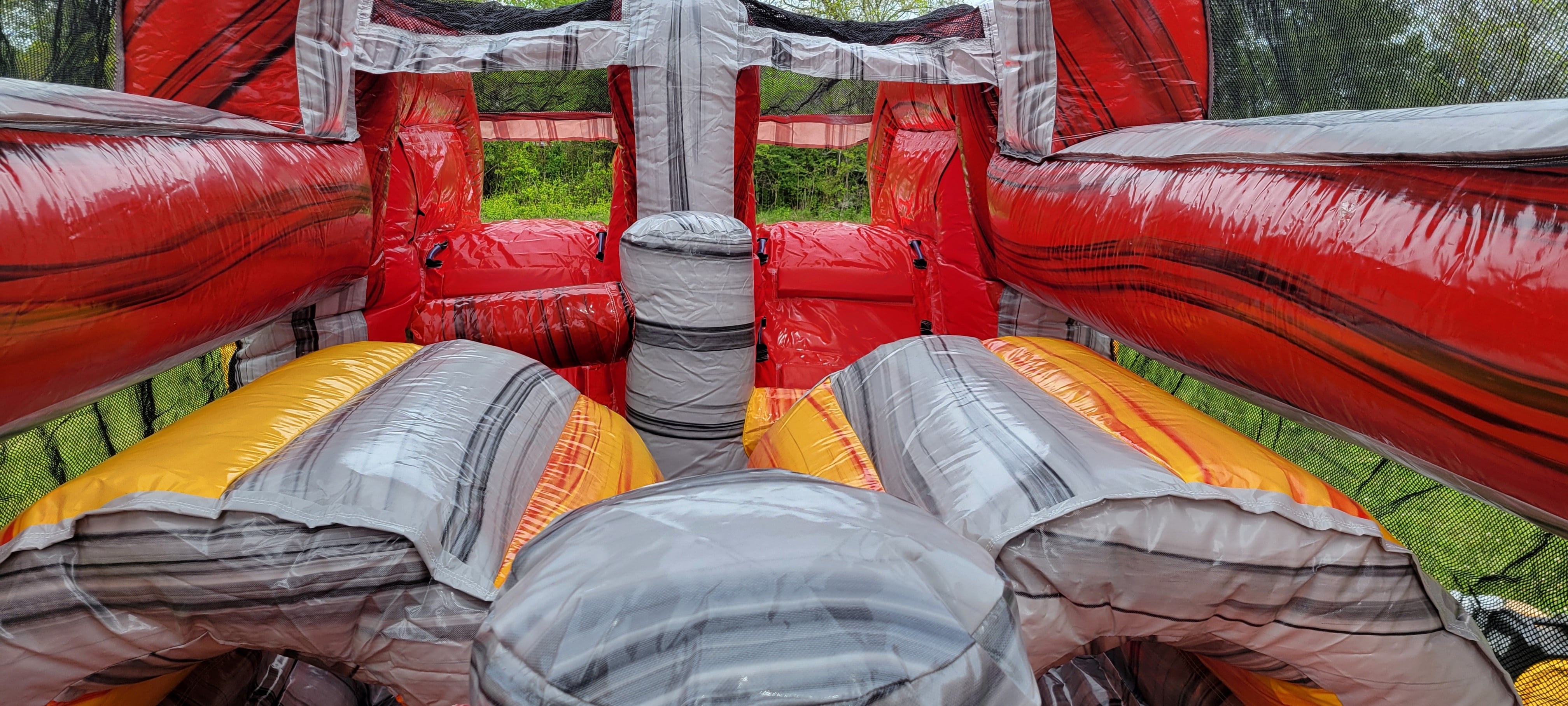 46' Fire Island Hybrid Obstacle - Bounce House Rentals, Water Slide ...