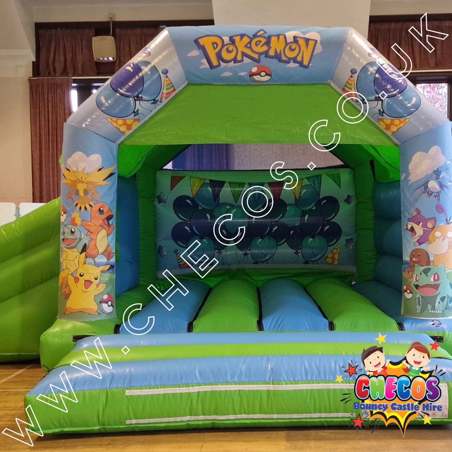 Pokemon Party Time Bouncy Castle Combo - Bouncy Castle Hire & Children ...