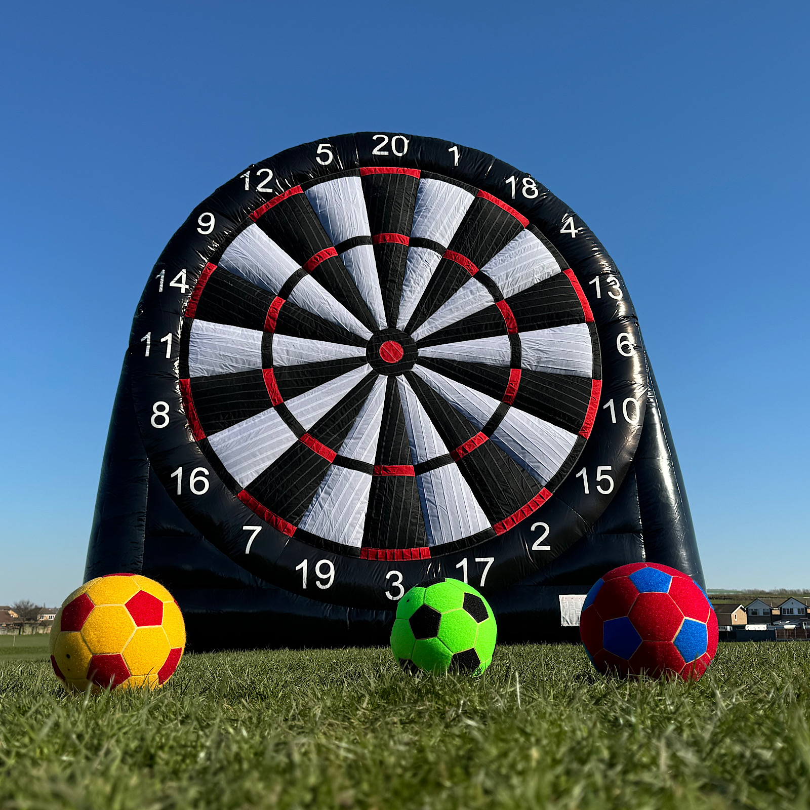 Giant Velcro Football Dart Board Hire for Staff Team Building, Schools
