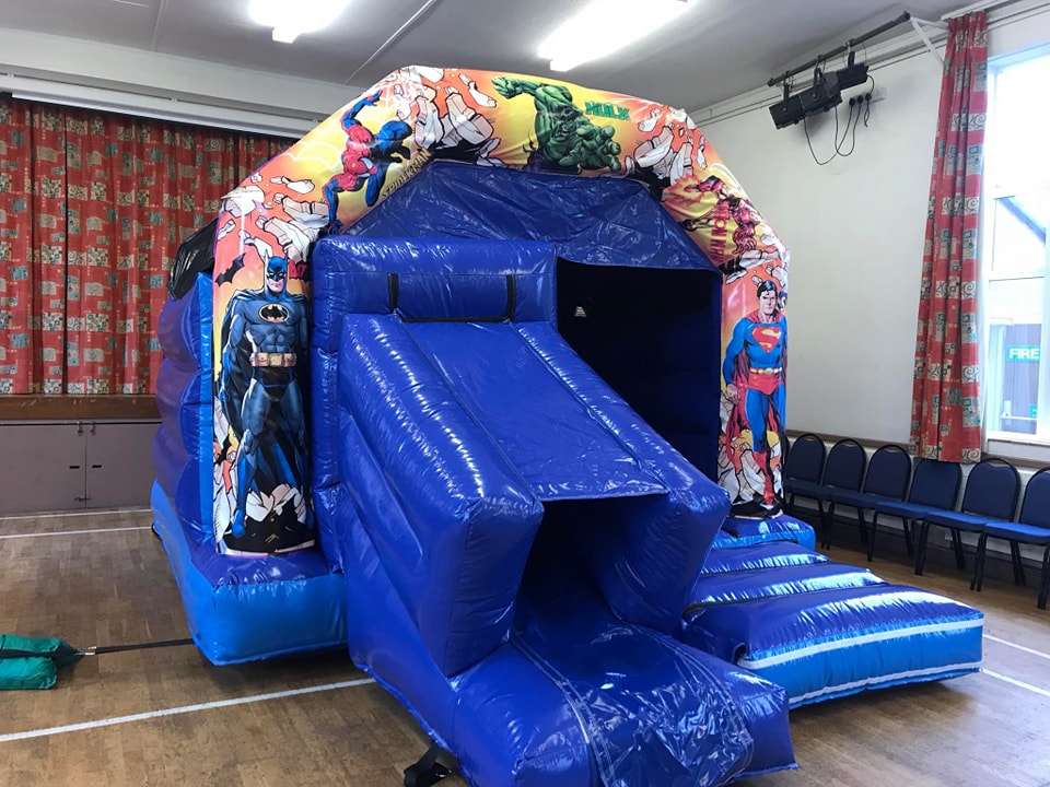 Dance & Bounce Front Combi with Superhero Artwork - Hire in Lincoln ...
