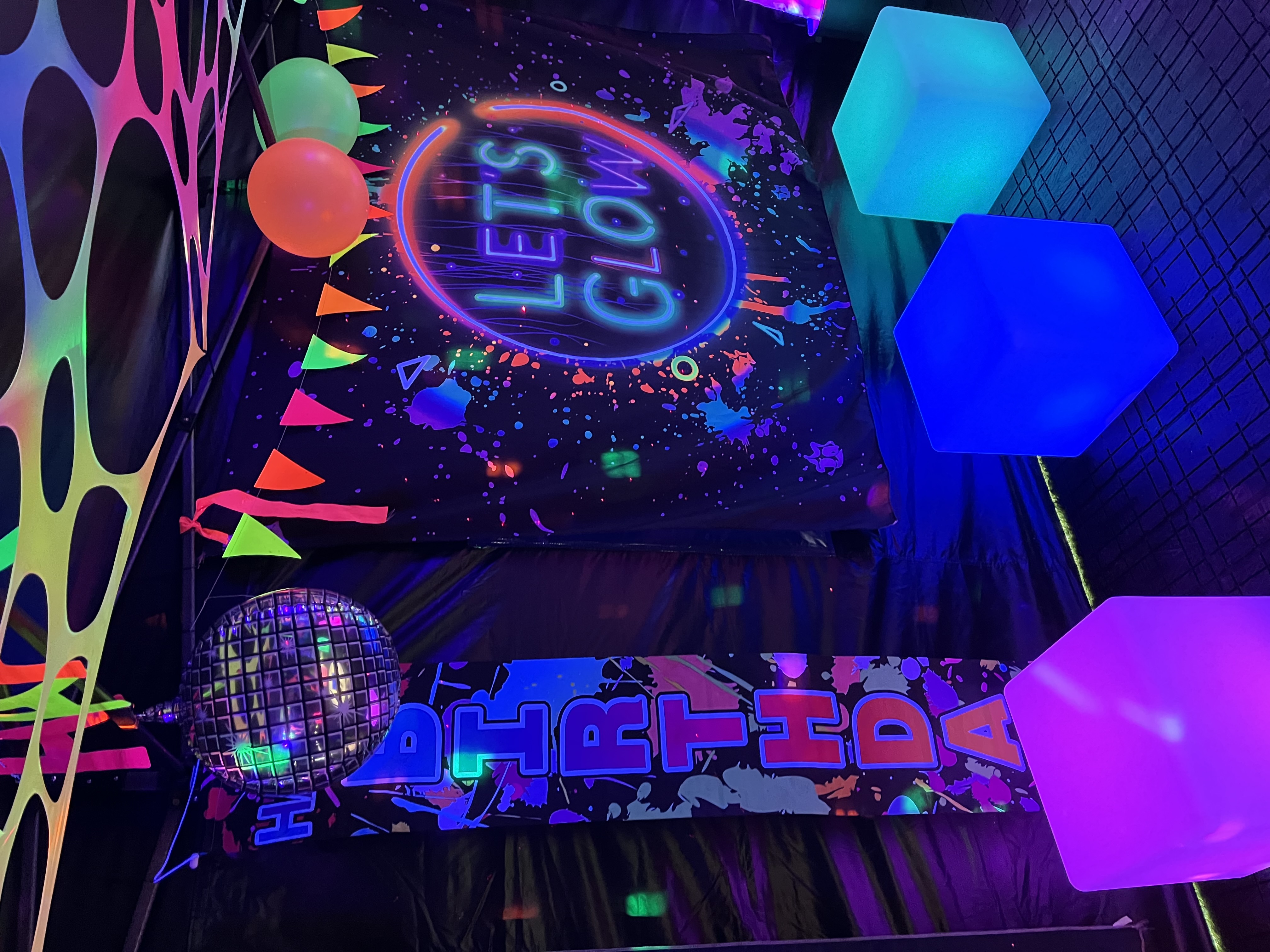 a3 6x3m Uv glow neon party rave tent gazebo nightclub like inflatable ...