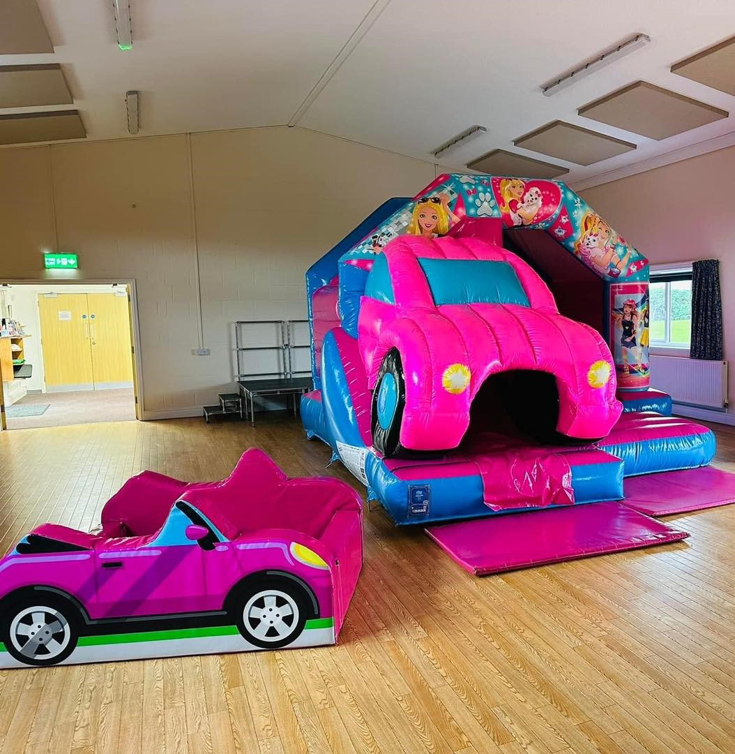 Barbie bouncy Castle with ball pit - Hire in north east of east | Candy ...
