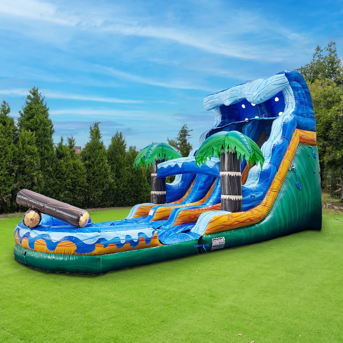 Jungle Falls 17' Dual Lane Water Slide - Bounce House and Slide Rental ...
