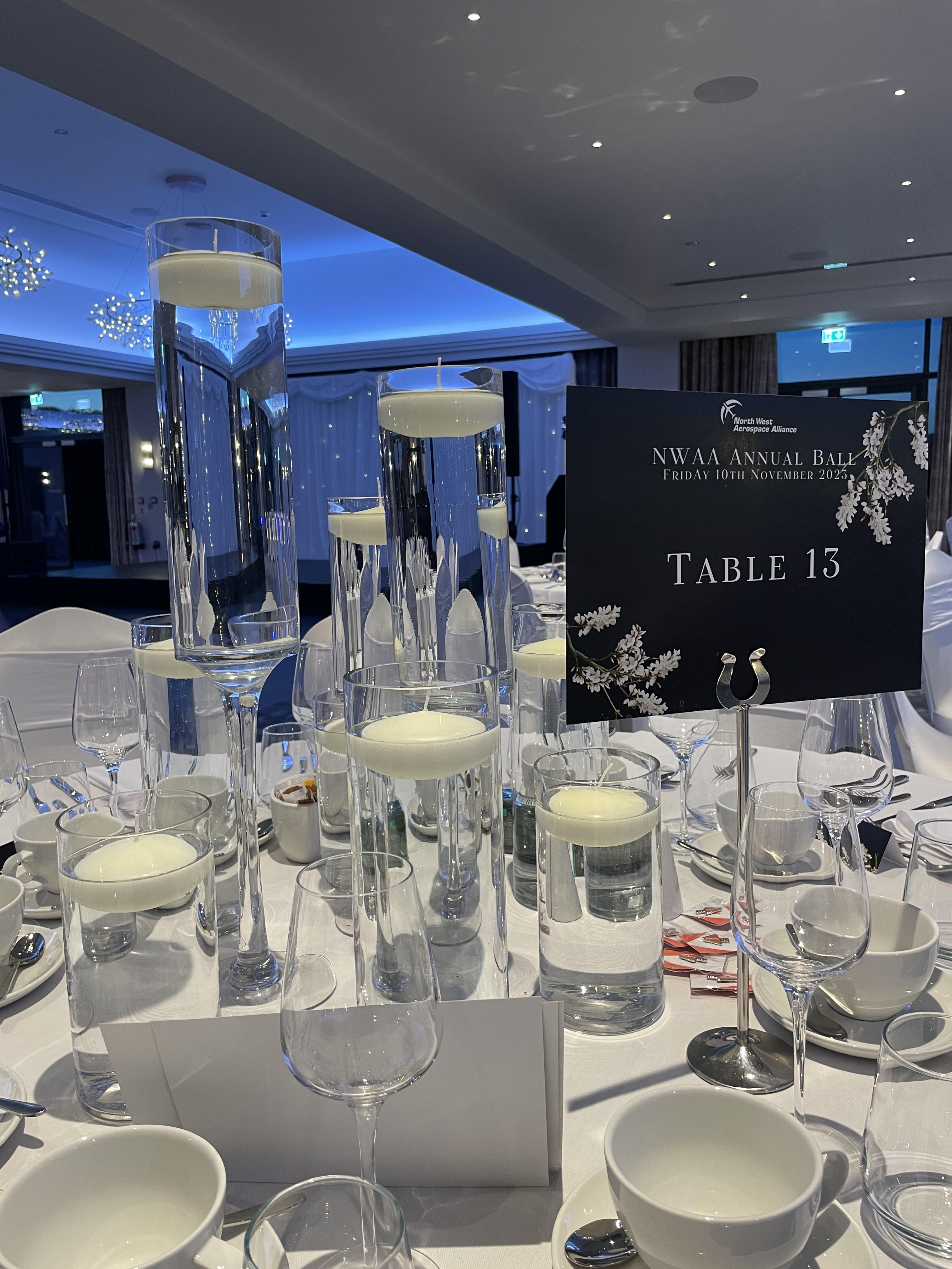 Cylinder Vase Table Display - Hire in Chorley | S.J. Enterprises ...