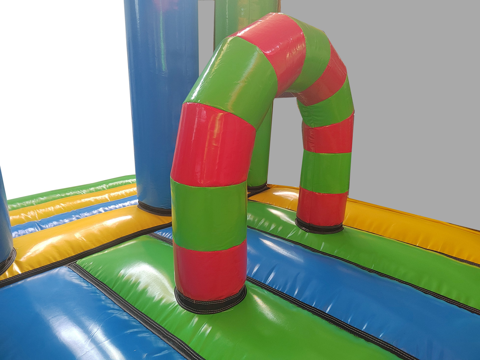 BBOL-034 - 12x10x8ft - Netted Mini Bouncer (Red, Yellow, Green & L.Blue ...