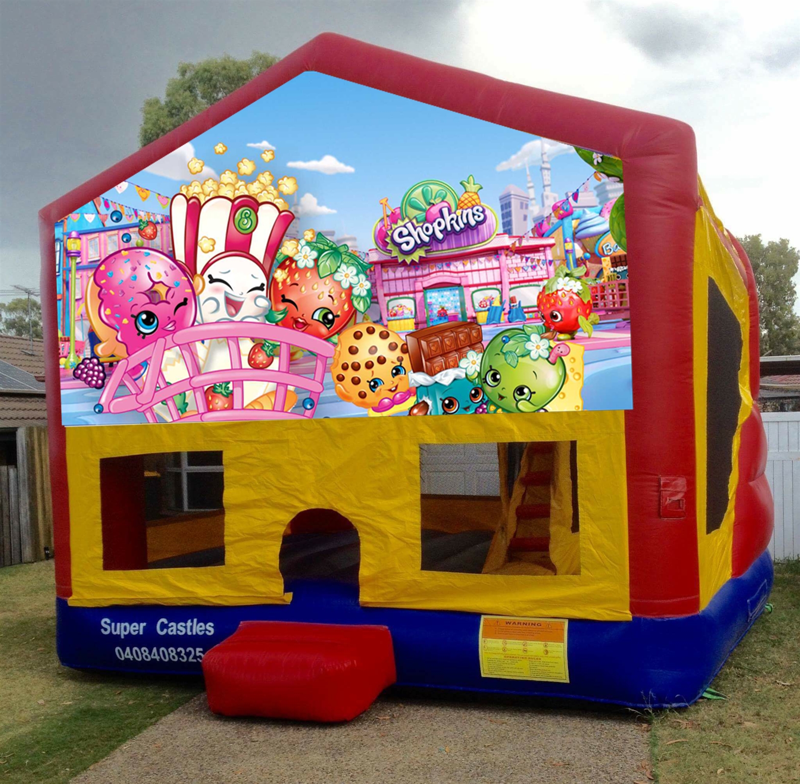 Shopkins Small Banner Castle - Jumping Castle Hire, Face Painting ...