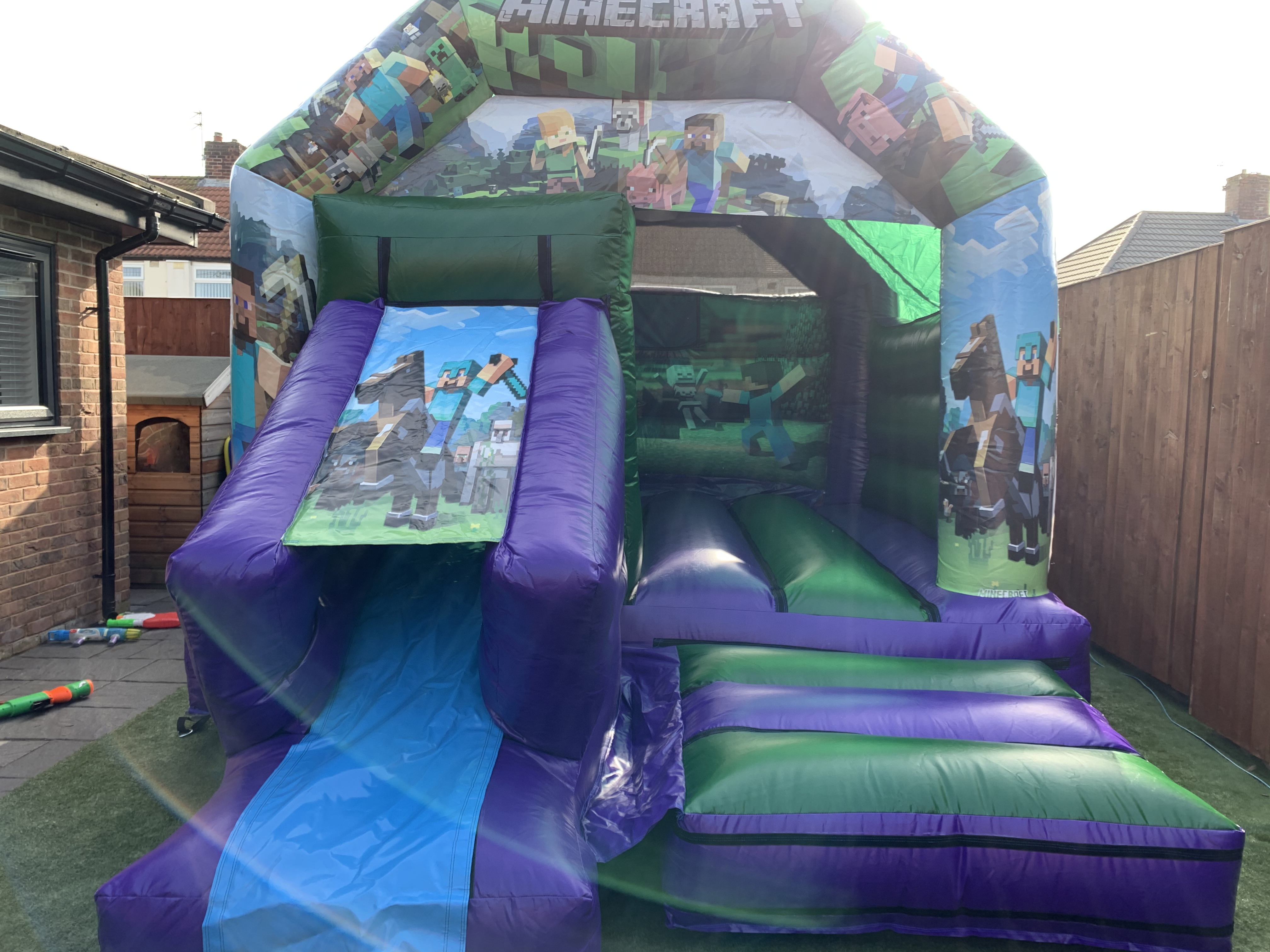 12ft x 17ft Minecraft Slide - Better Bounce Castle Hire