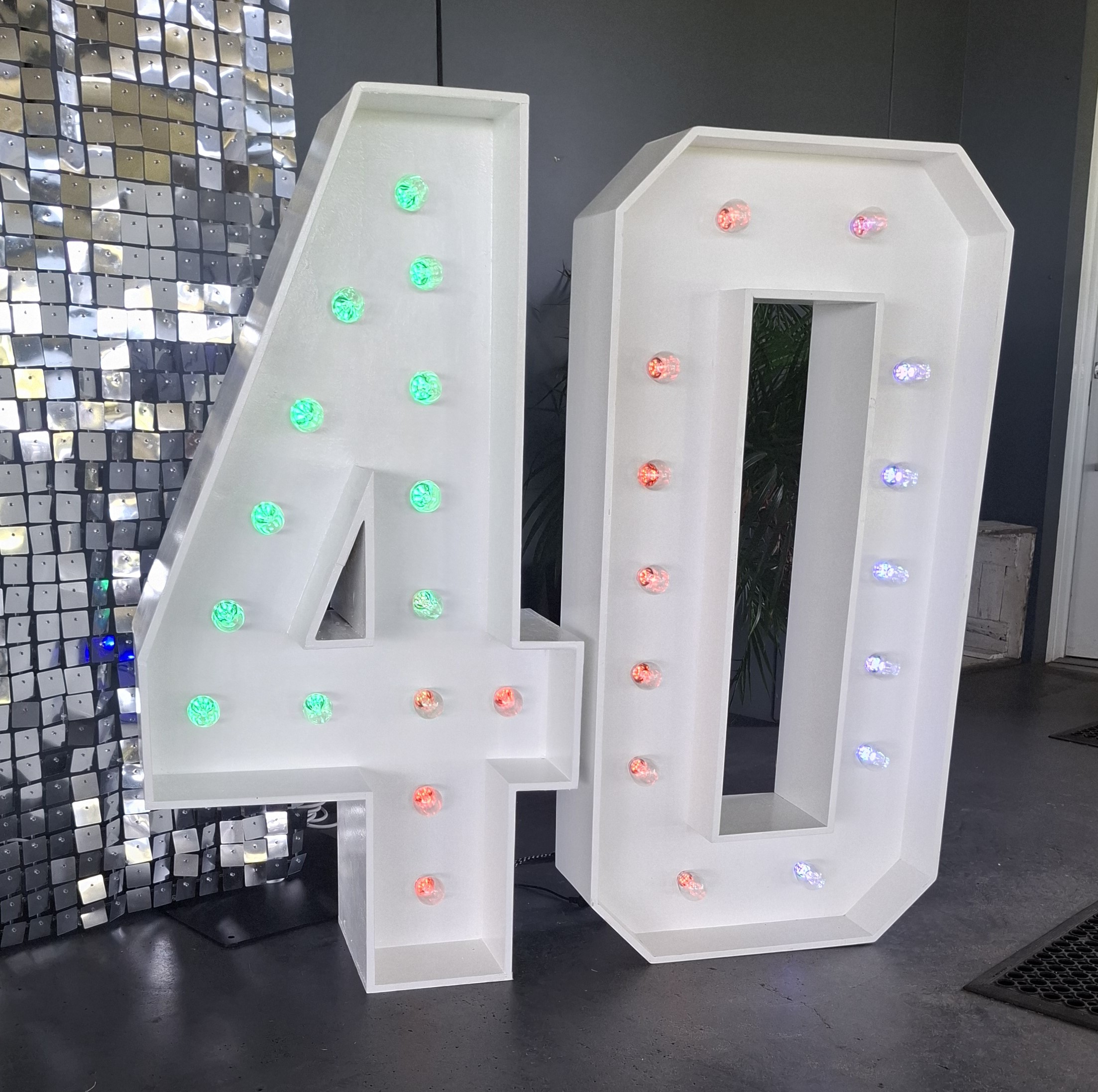 Light Up Number 4 - Party Hire in Gold Coast | Paradise Party & Event Hire