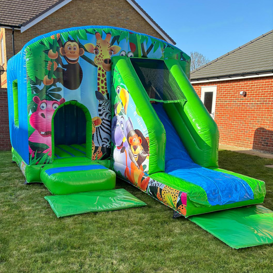 Jungle Castle Slide Combo - Inflatable, Bouncy Castle, Entertainment ...