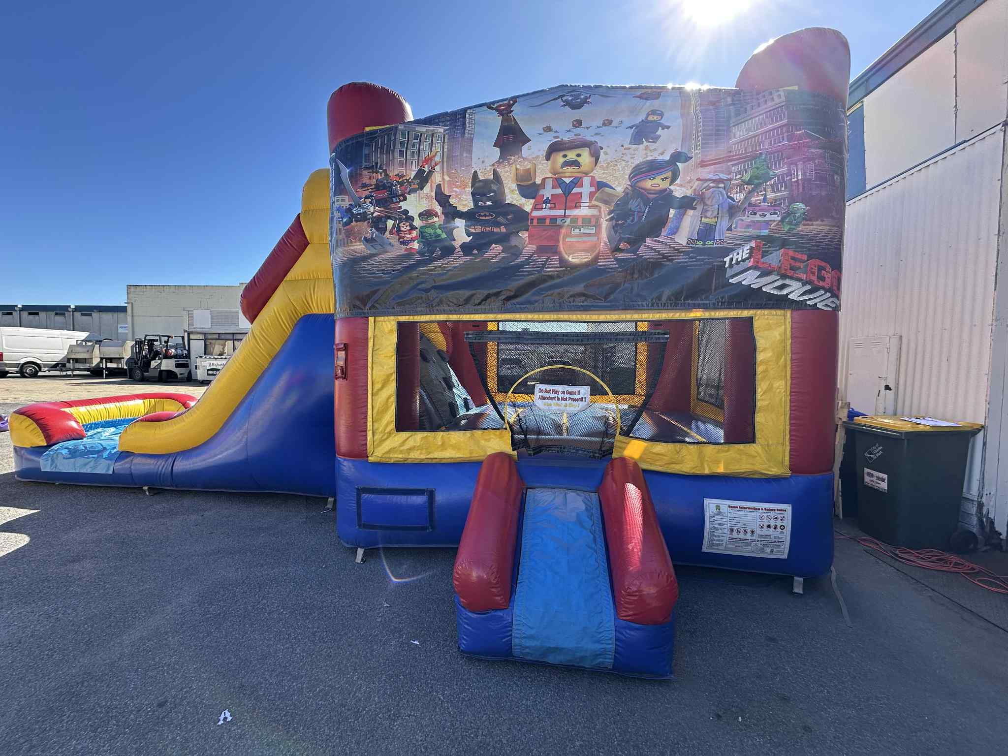 LEGO Wet/Dry Combo Bouncy Castle Hire Adelaide