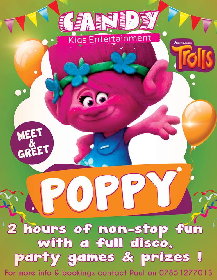 Poppy Package Deal - Hire in north east of east | Candy Kids Entertainment