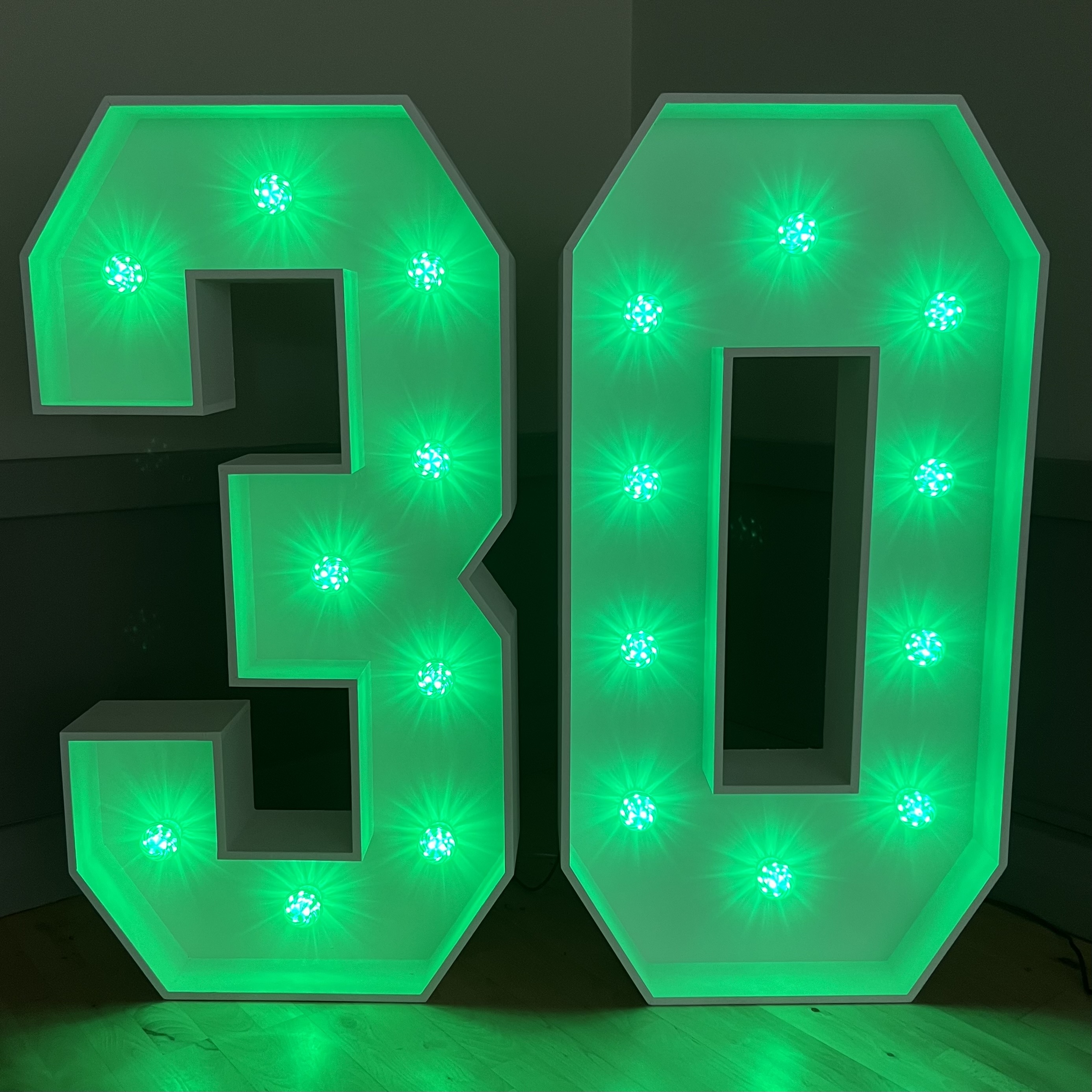 Light-Up LED Numbers 30 - Bouncy Castle Hire in Crowborough, Tunbridge ...