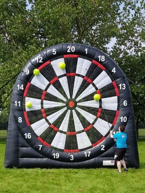 Inflatable Football Darts Hire Bristol | Giant Velcro Dartboard Game