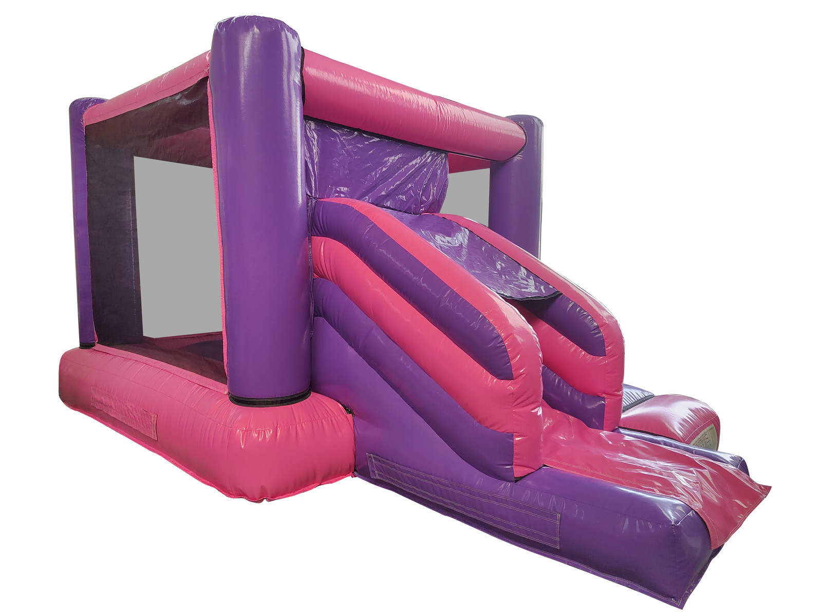 BBOL-245 - 11x16x9ft - Netted Mini Bouncer Combo (Pink & Purple Velcro ...