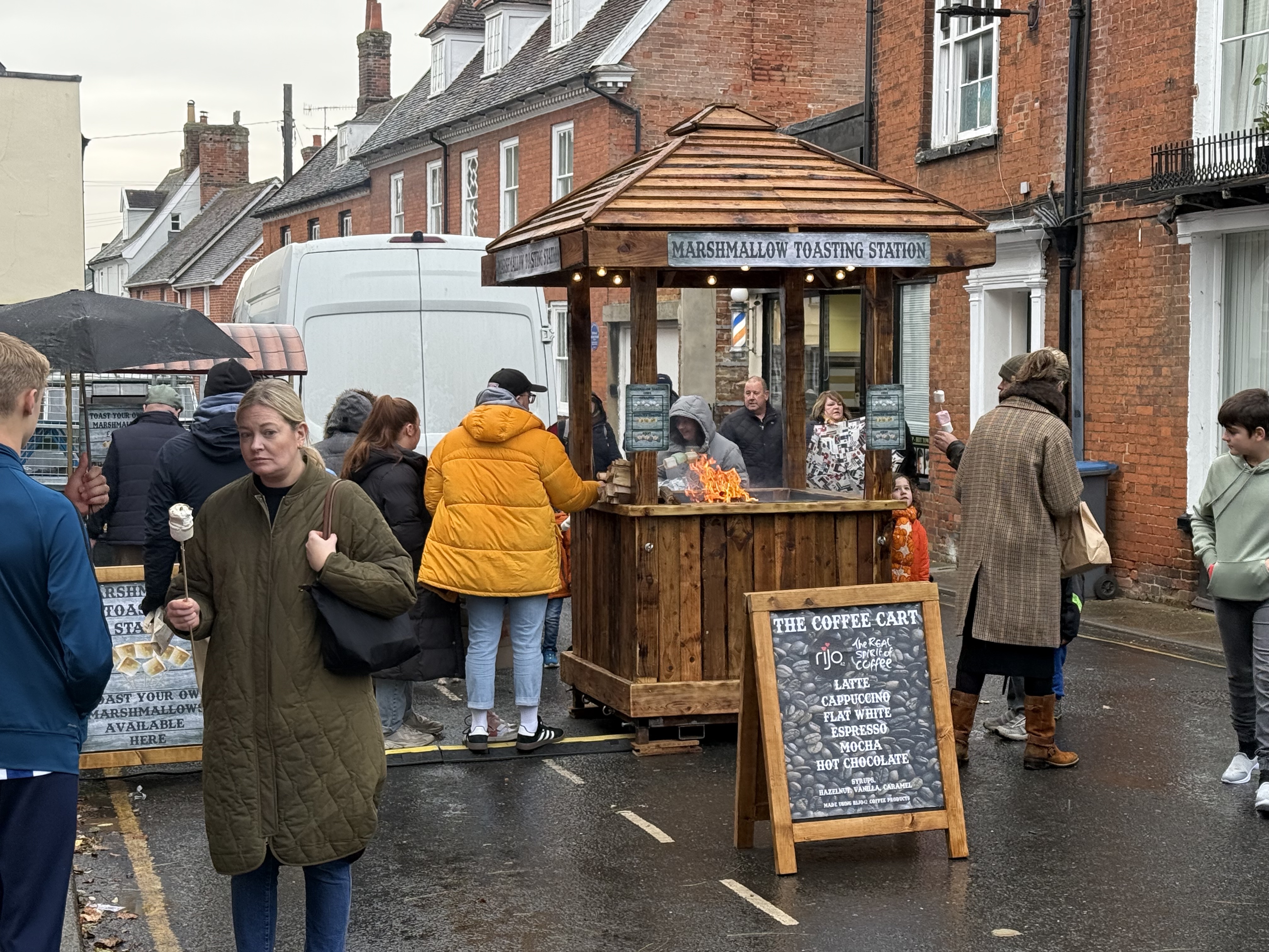 Marshmallow toasting station