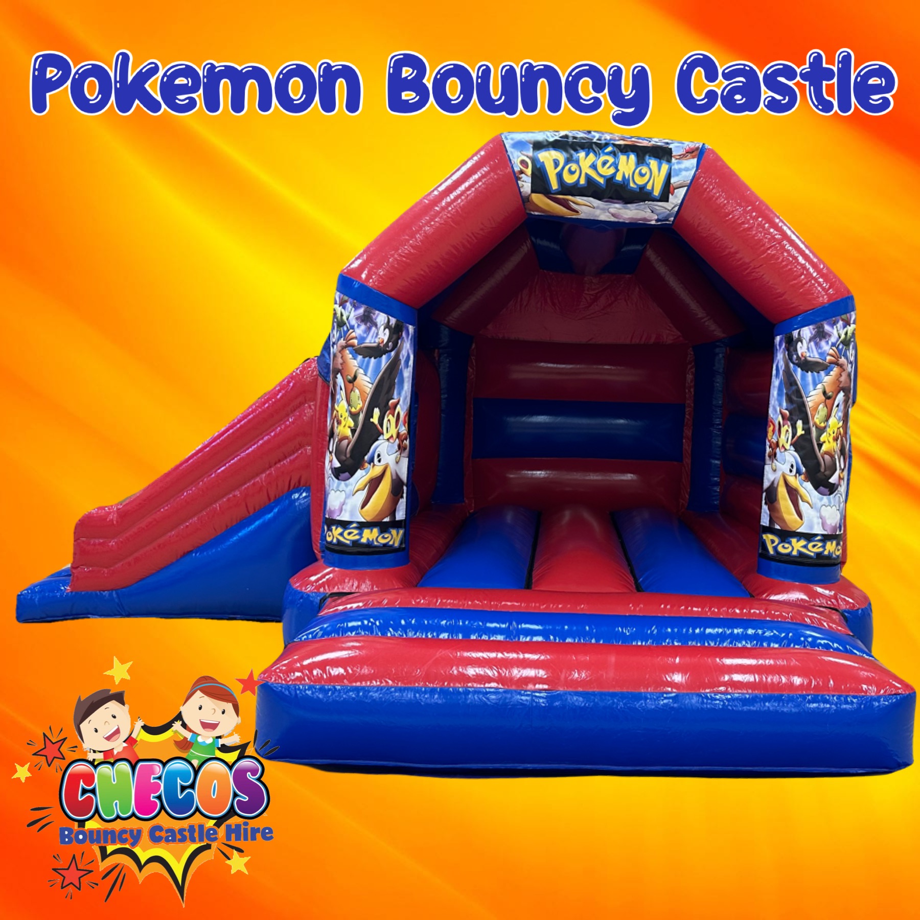 Pokemon Red & Blue Combo Bouncy Castle - Bouncy Castle Hire & Children ...