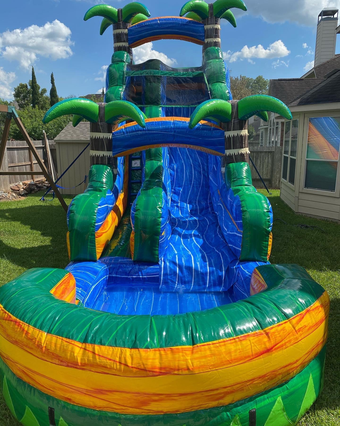 18ft Rainforest Slide - Waterslides, bounce house combos, castle bounce ...